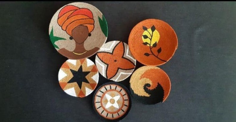 Set of 3 Basket Wall Decor, Boho Wall Art ,boho Wall Decor, Wicker ...