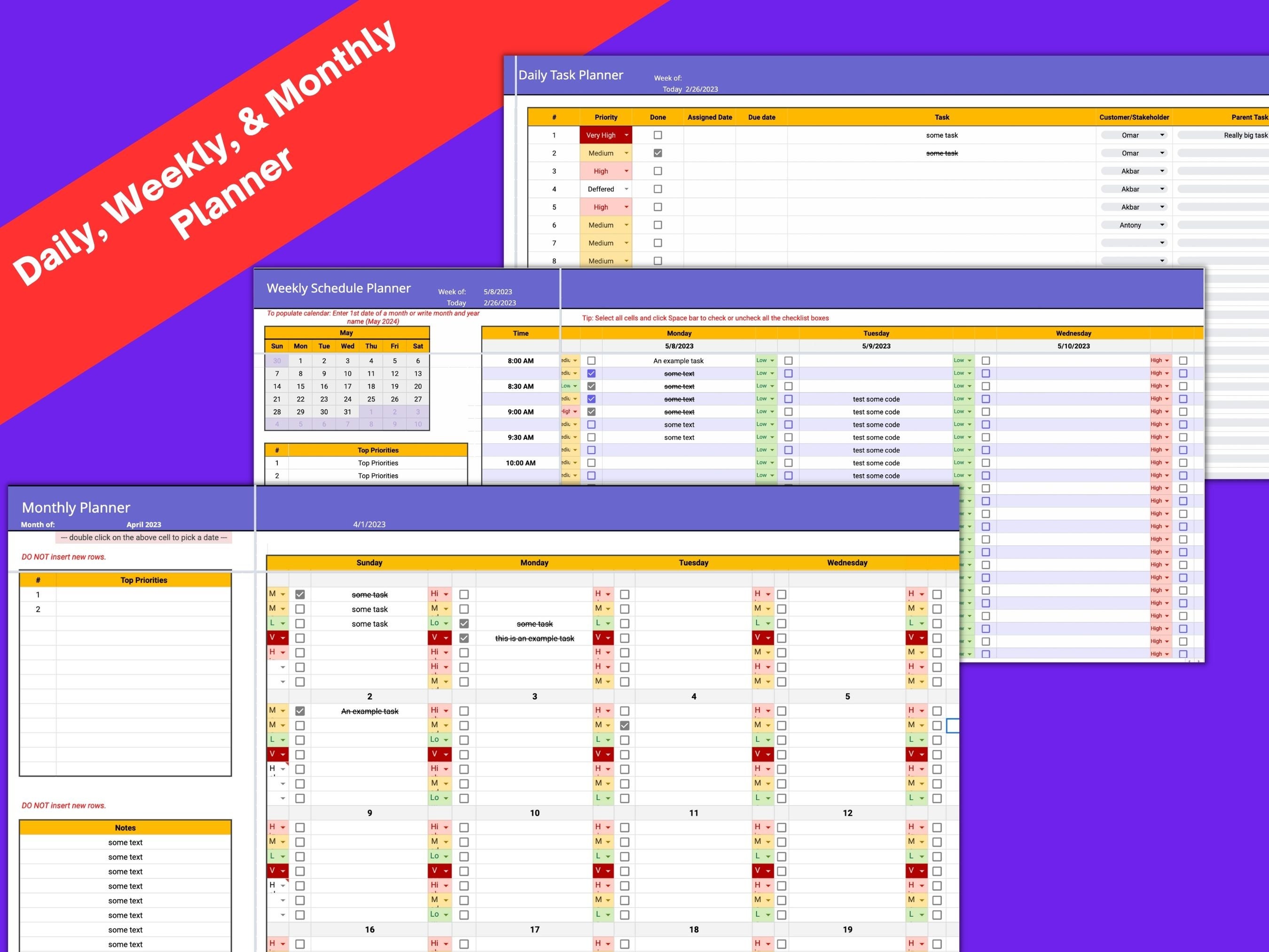 Project Management Template Google Sheets ,project Tracker, Project ...