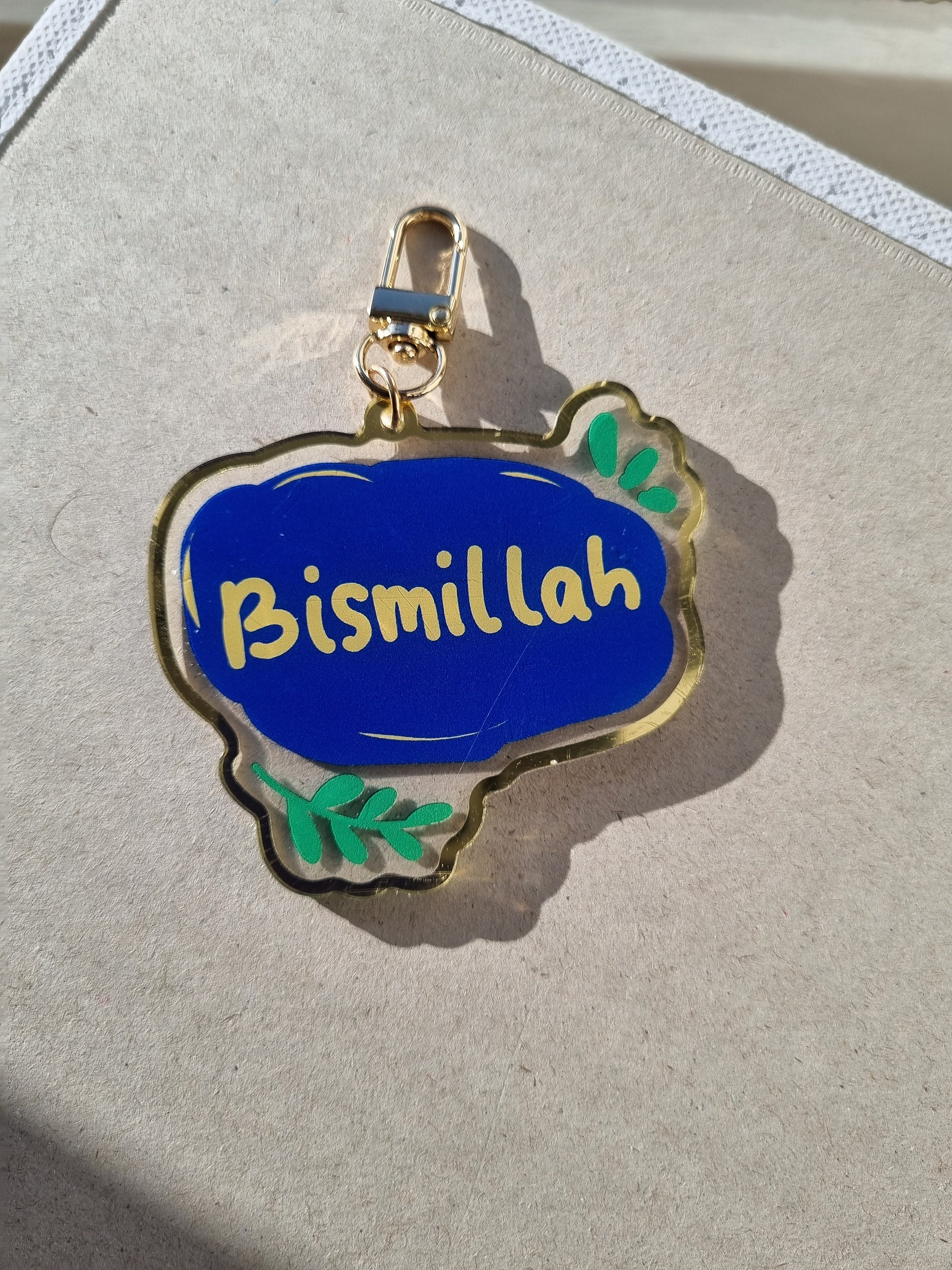 Keychain Bismillah Blue Bismillah Key Holder Perfect - Etsy