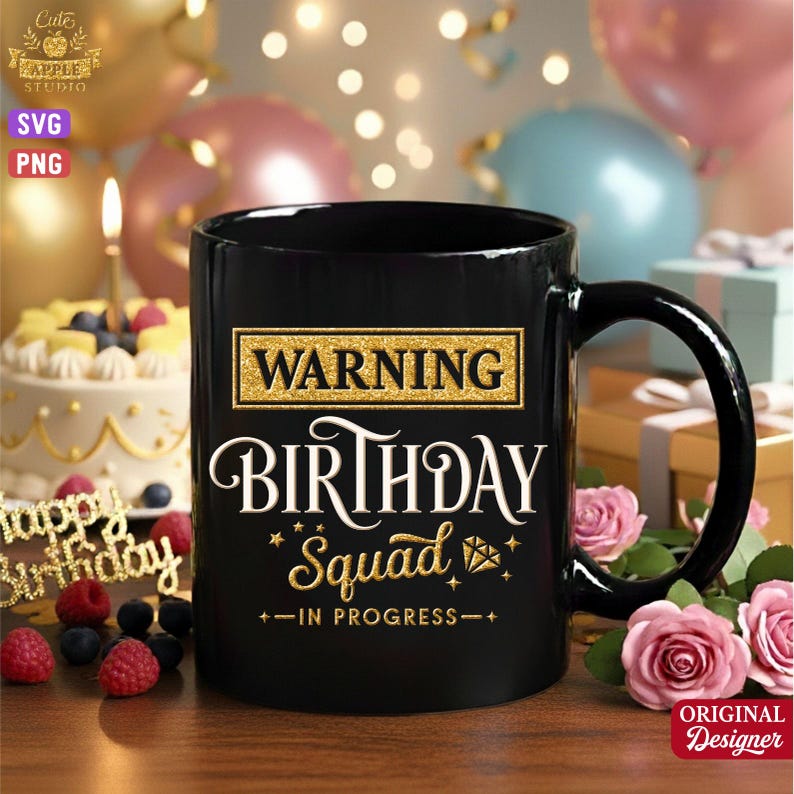 Birthday Behavior Svg Png, Funny Birthday Png, Warning Birthday ...