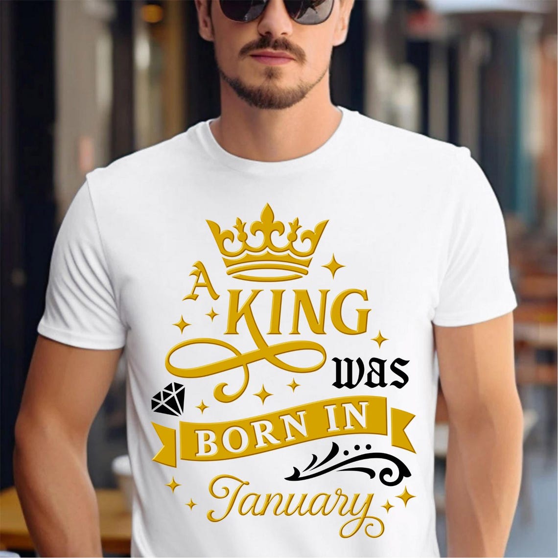 A King Was Born in January Svg Png, January Birthday Mens Png, January ...