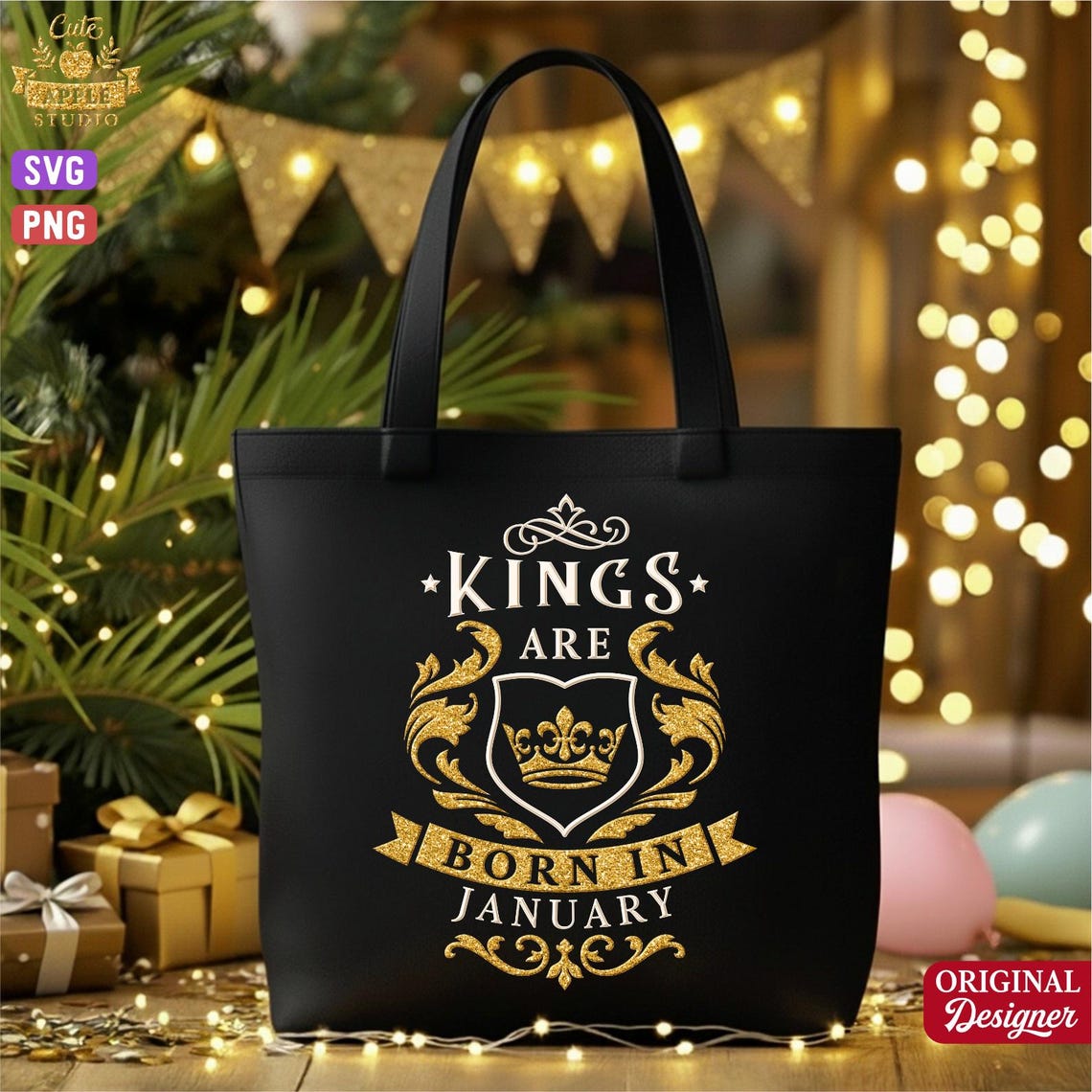 Kings Are Born in January Svg Png, January Birthday Mens Png, January ...