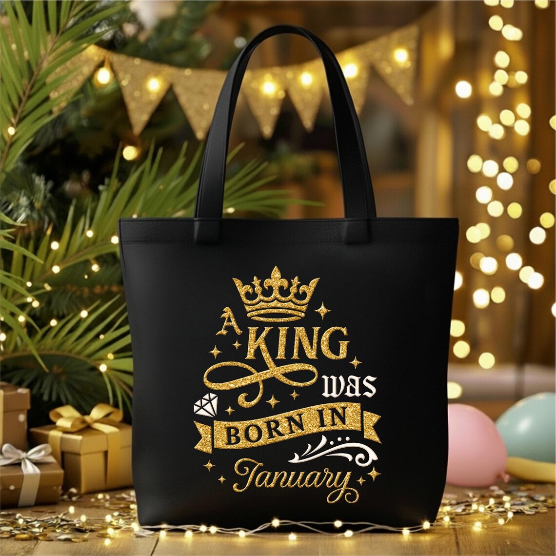 A King Was Born in January Svg Png, January Birthday Mens Png, January ...