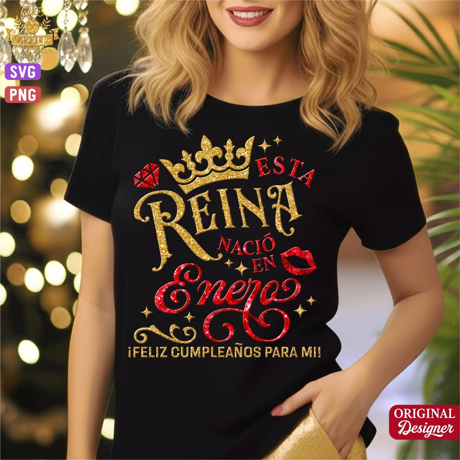 Esta Reina Nacio En Enero Png Svg, Una Reina, Spanish Birthday Svg ...