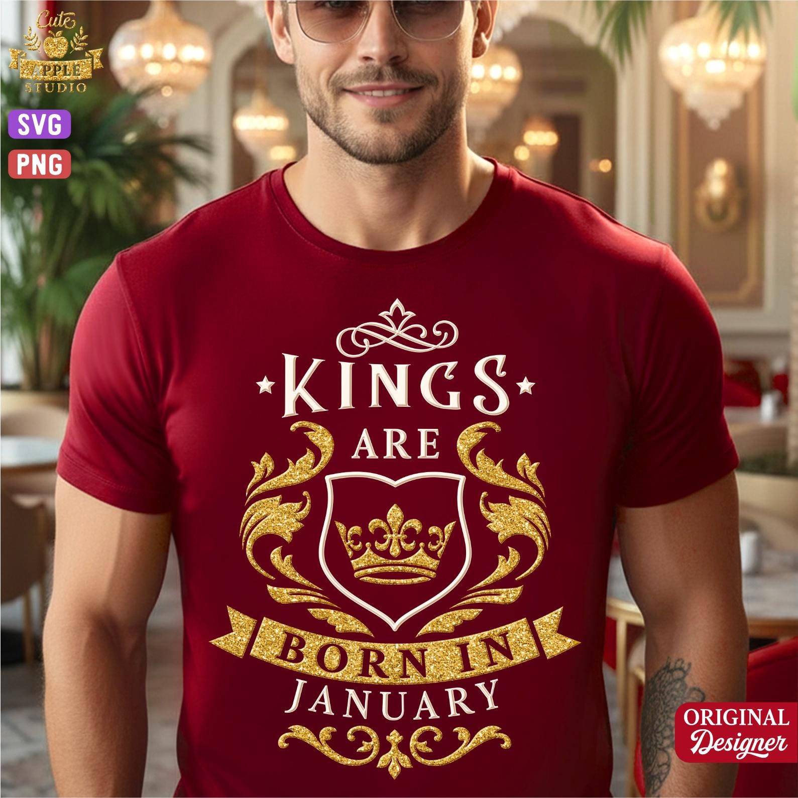 Kings Are Born in January Svg Png, January Birthday Mens Png, January ...
