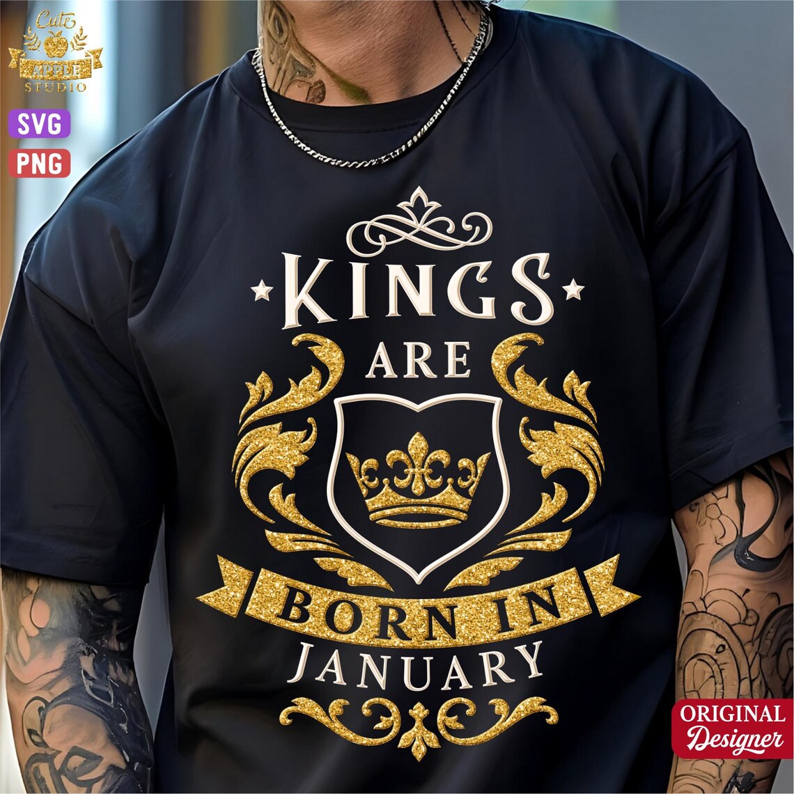 Kings Are Born in January Svg Png, January Birthday Mens Png, January ...