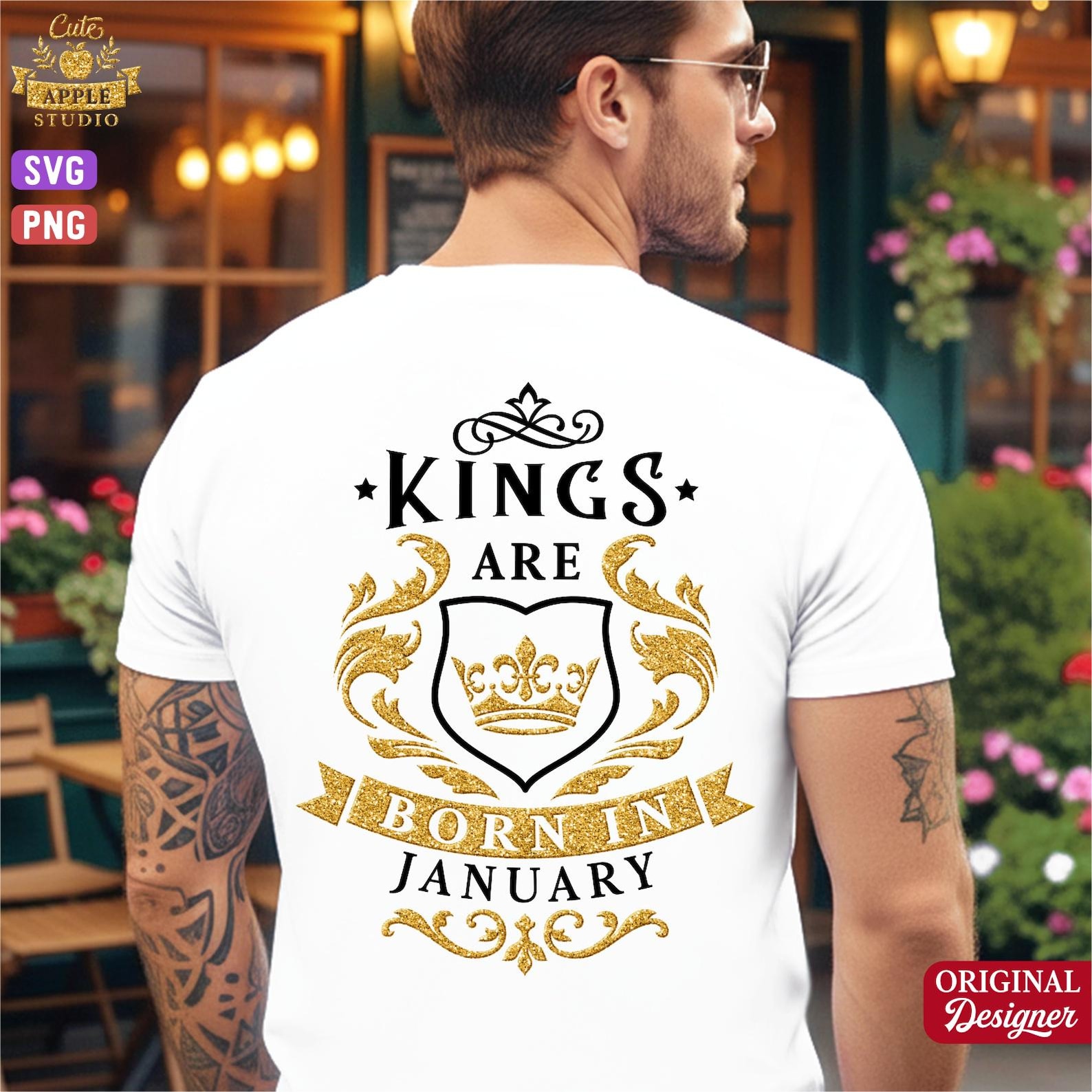 Kings Are Born in January Svg Png, January Birthday Mens Png, January ...