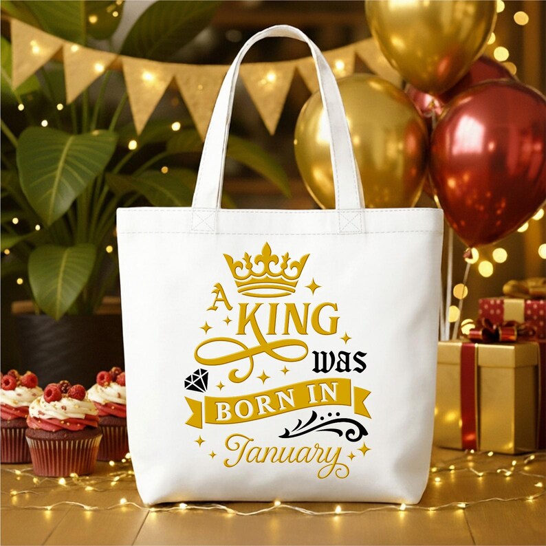 A King Was Born in January Svg Png, January Birthday Mens Png, January ...