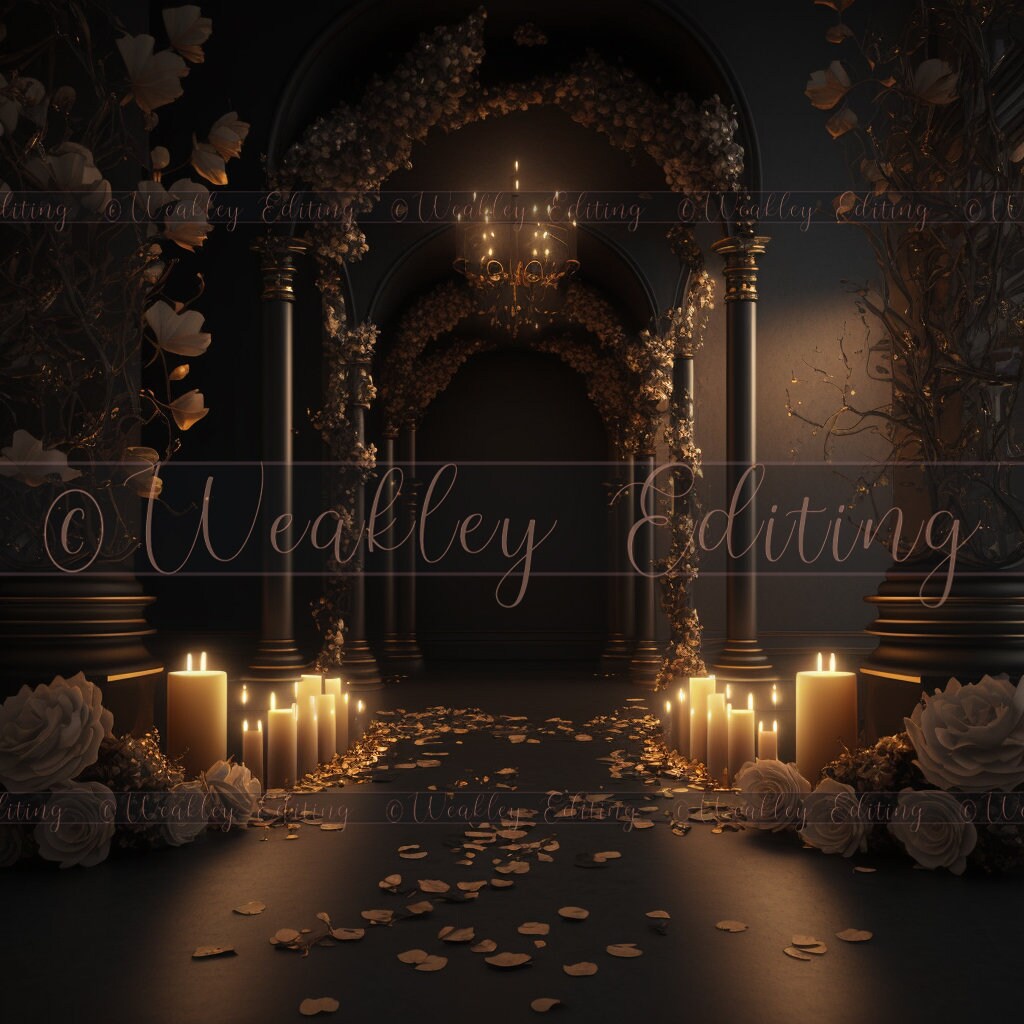 Candlelit Room, Digital Backdrop, Magical Room Digital Background ...