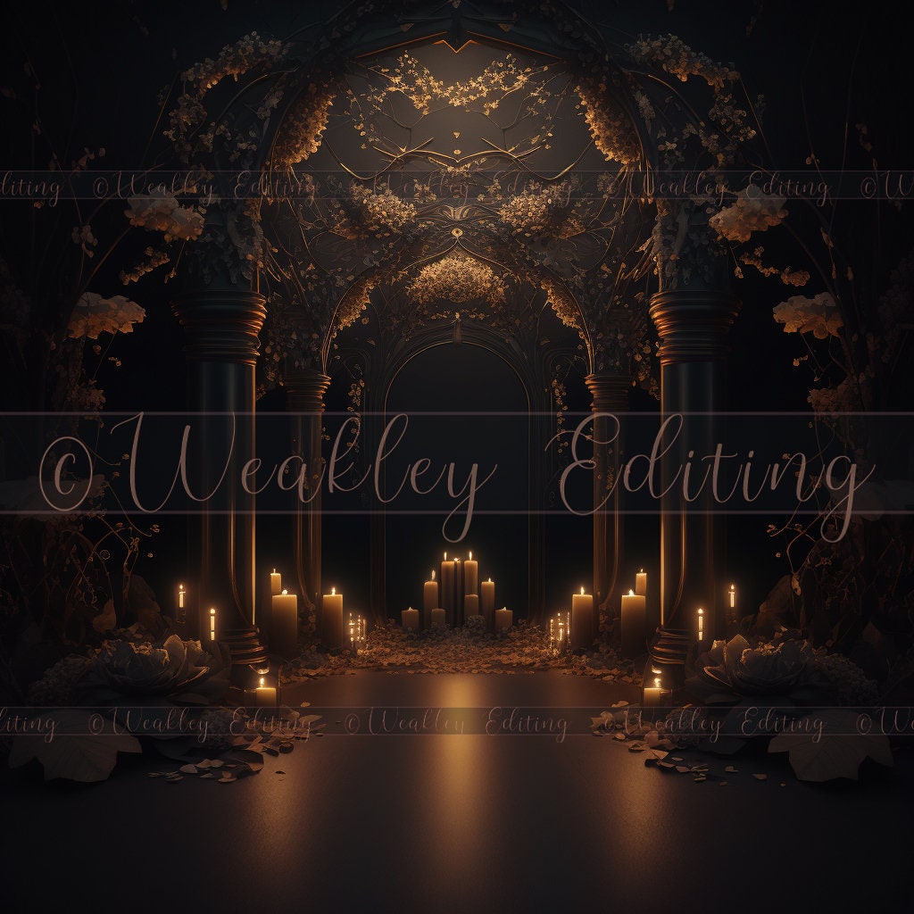 Candlelit Room, Digital Backdrop, Magical Room Digital Background ...