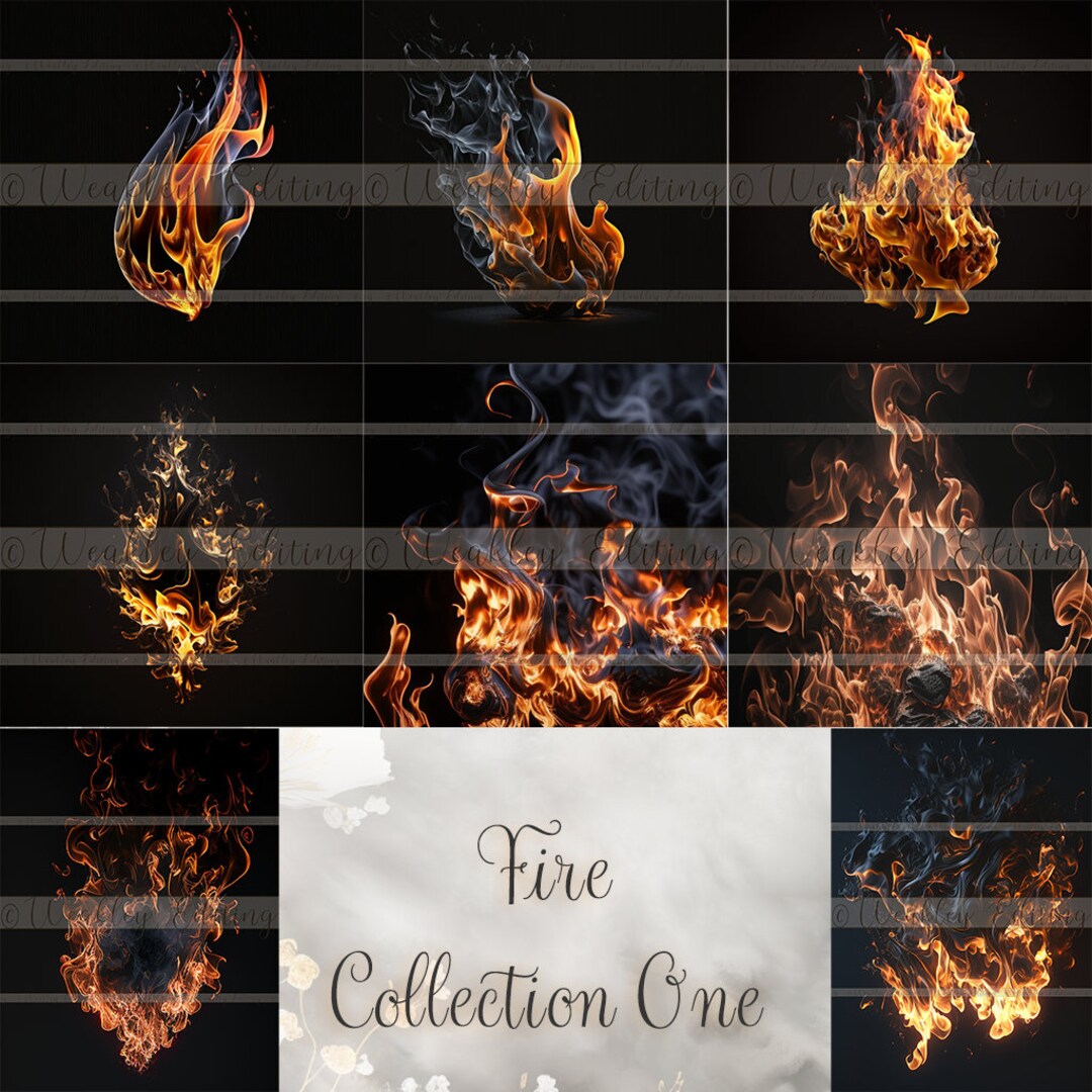 Fire Overlay, Digital Overlay, Flame Overlay, Collection 1 - Etsy