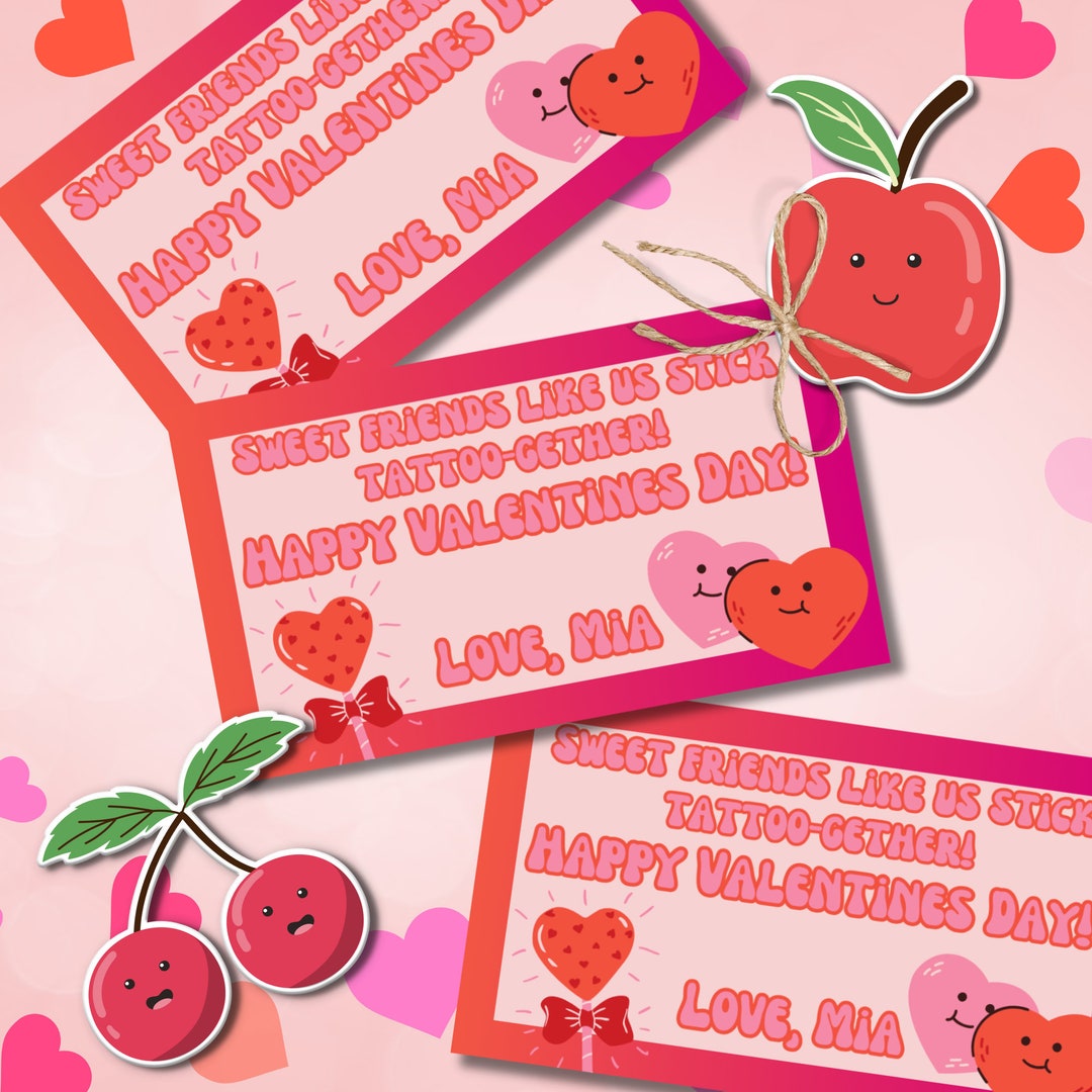 Printable Valentines Card for Kids Class Persoanlized Vday Printable ...