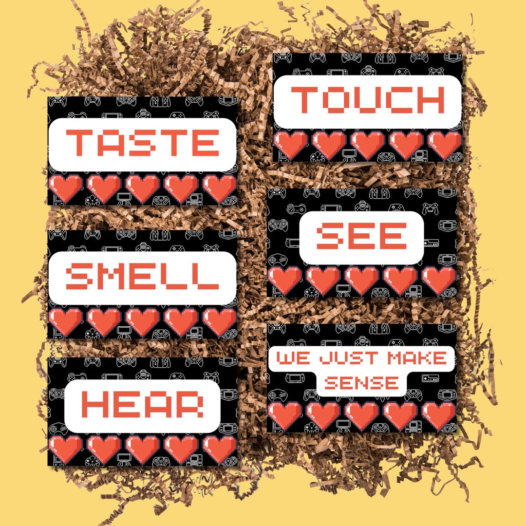 Printable 5 Senses Gift Tags for Him Gifts for Her Gift for Anniversary ...