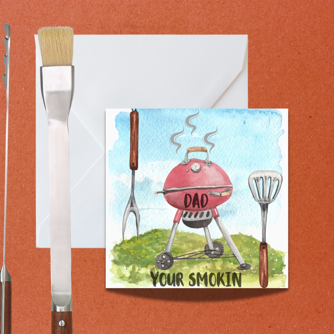 Square Fathers Day Card for Dad Grilling Card for Fathers Day Grill Dad ...