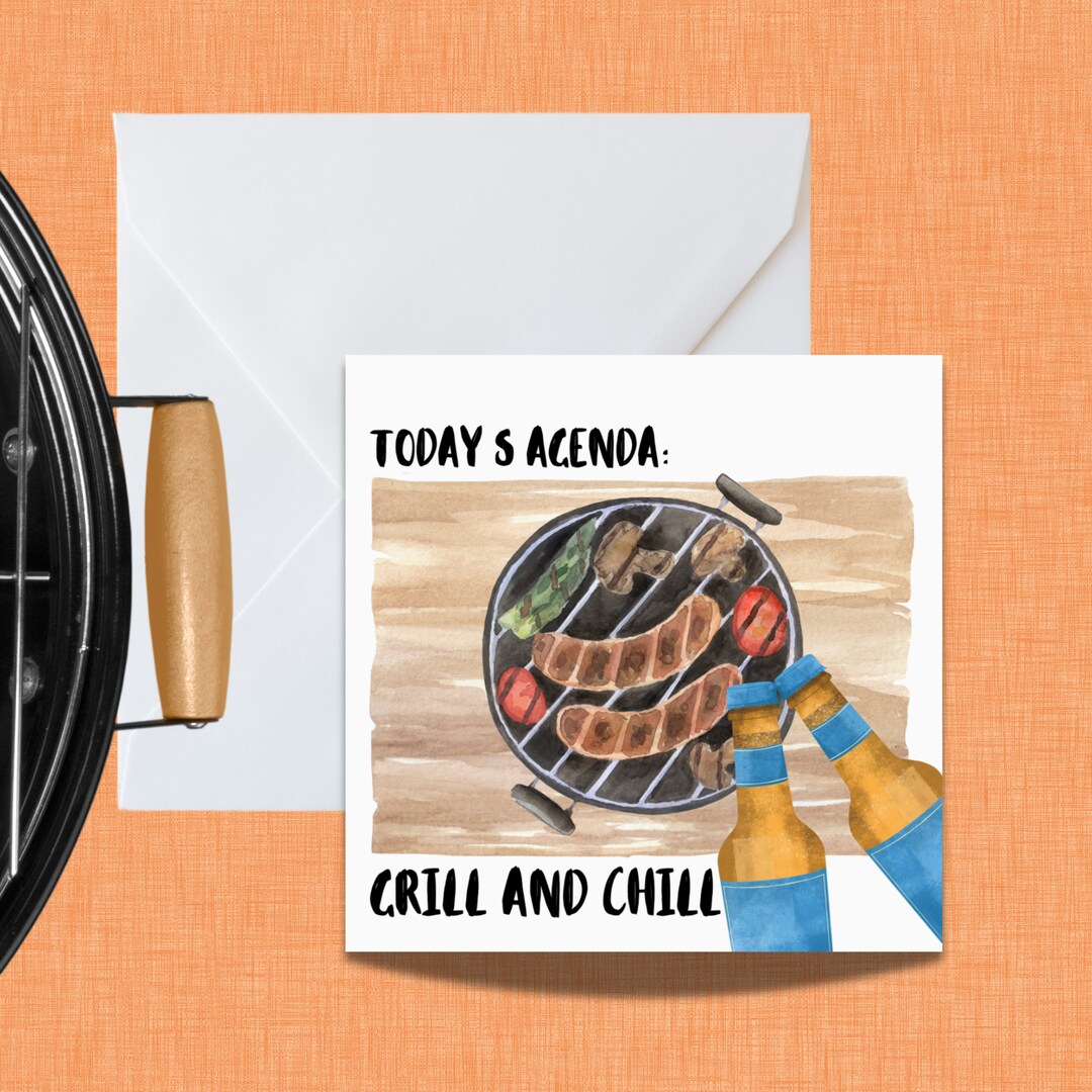 Square Fathers Day Card for Dad Grilling Card for Fathers Day Grill Dad ...