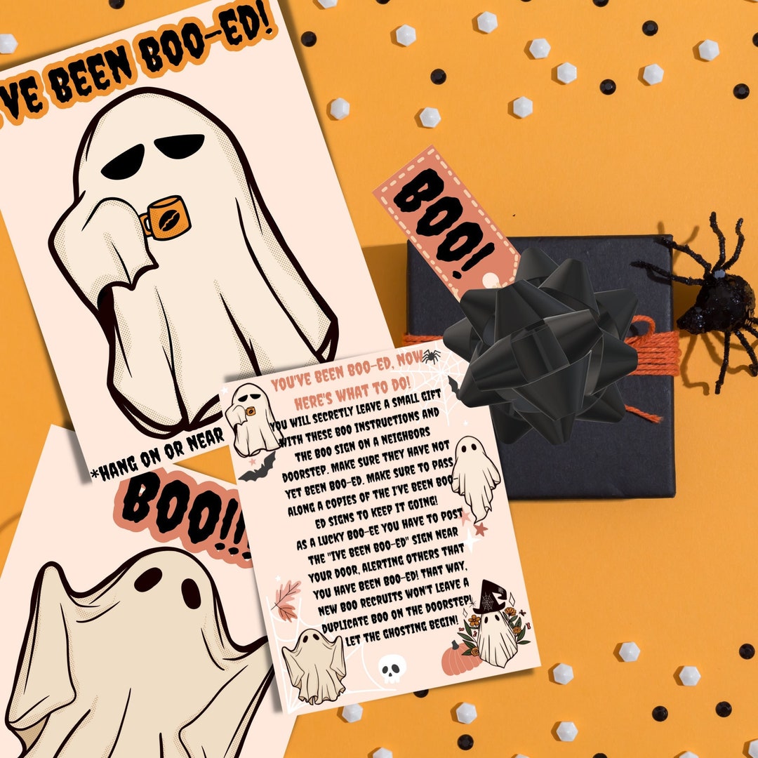 You've Been Booed Printable Halloween Kit Boo Sign Boo - Etsy