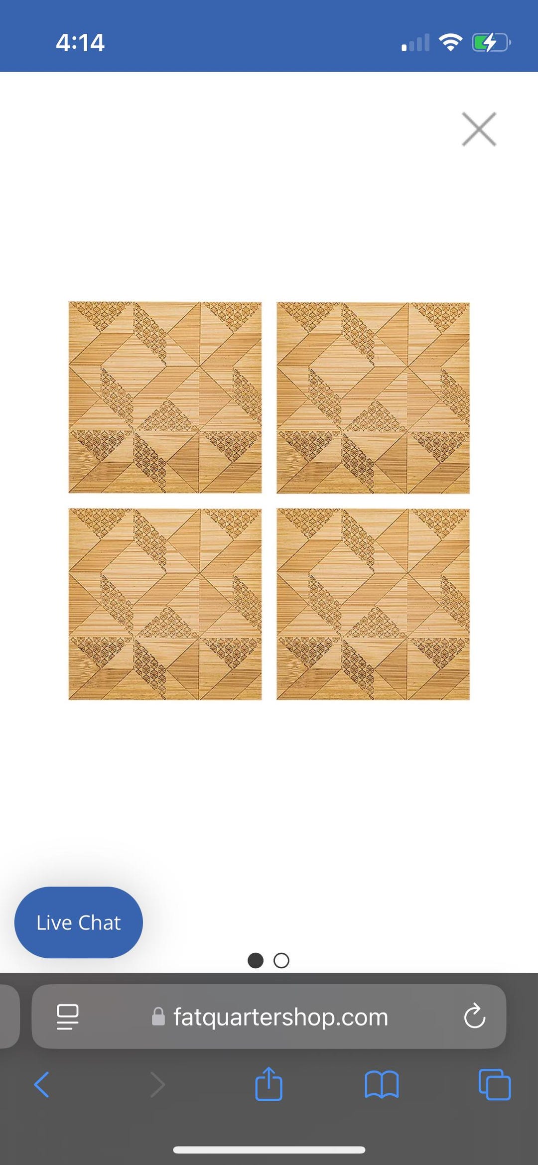Built Quilt - Embossed Woodrn Coasters - Windblown Stars - Set of 4 - Etsy