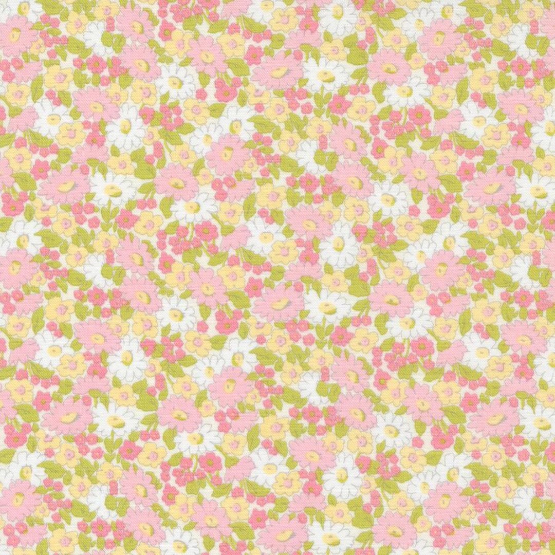 Grace - Small Floral - Linen White Blush- by Brenda Riddle Designs for ...