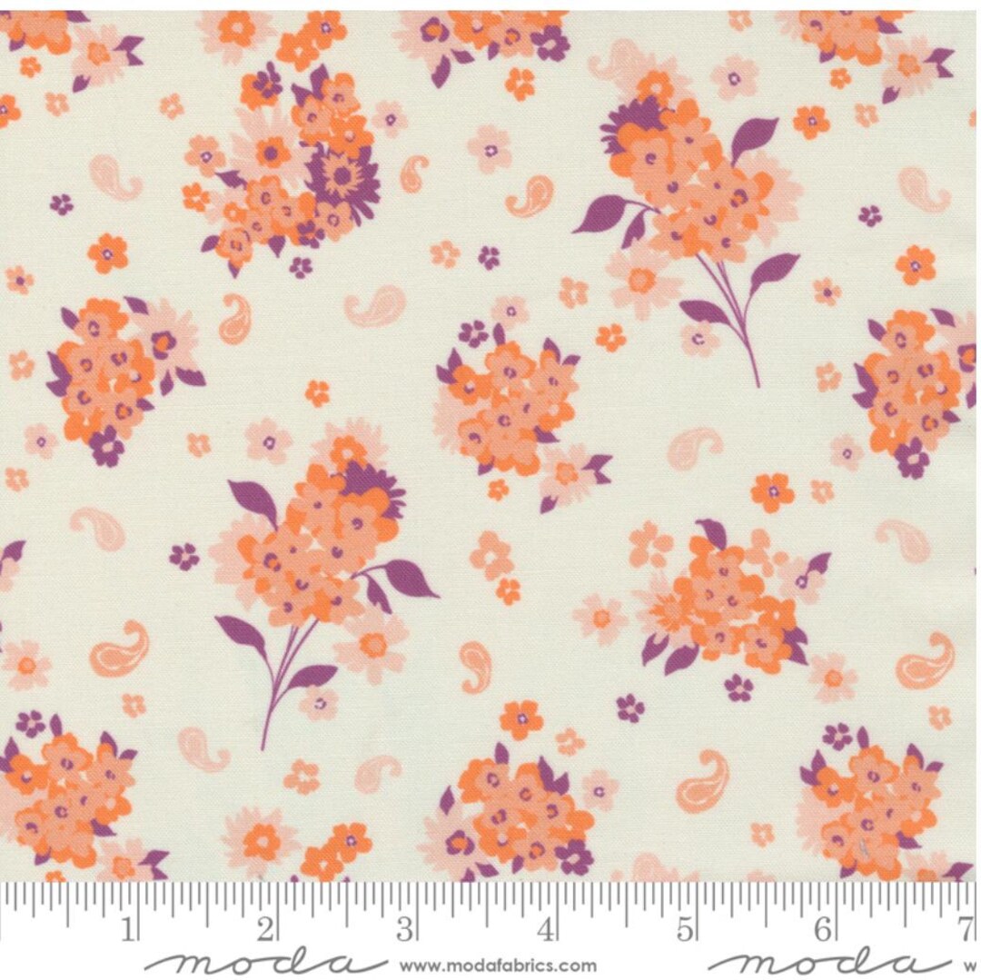 Flora in Ivory - Paisley Rose by Crystal Manning for Moda Fabrics ...