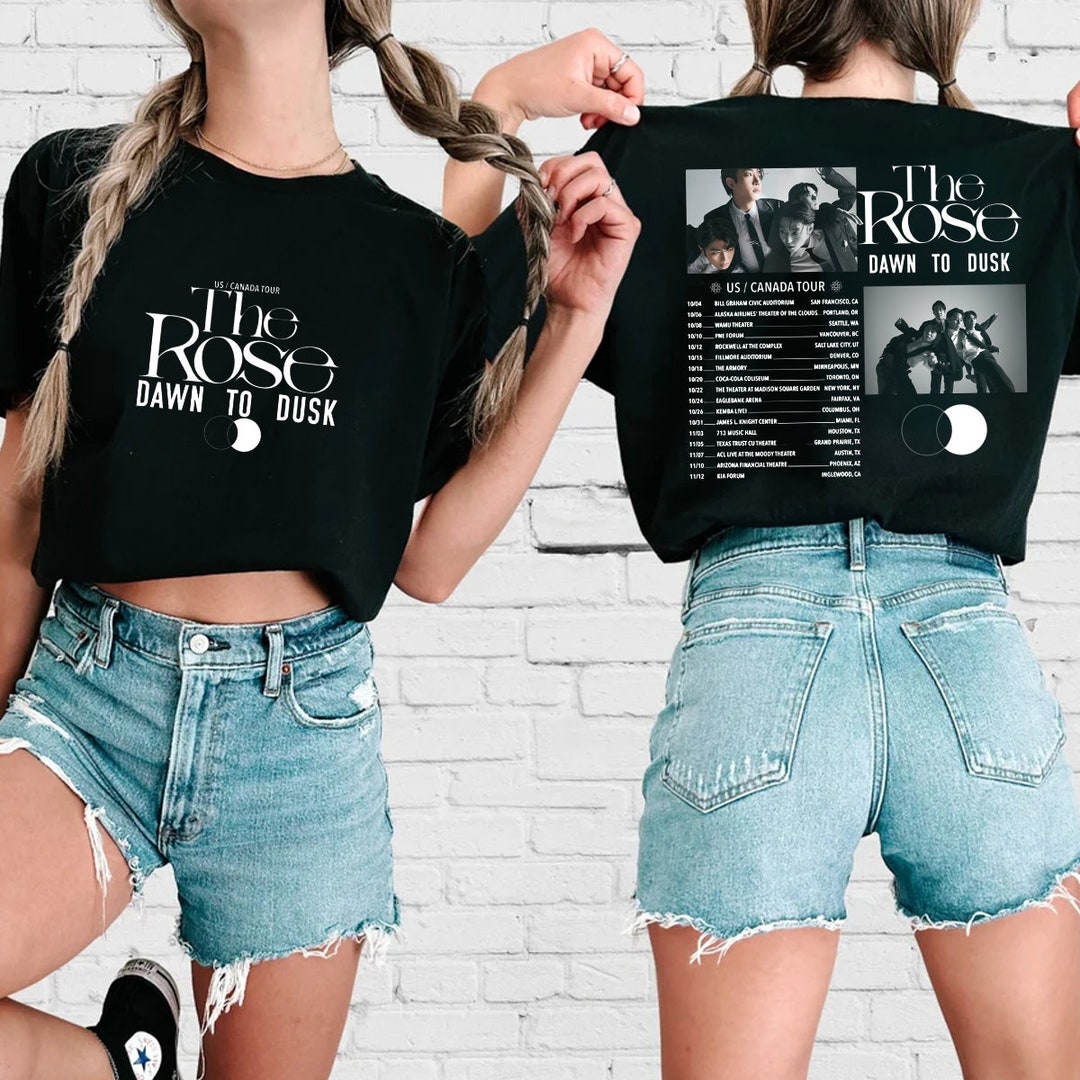 The Rose 2023 dawn to Dusk US and Canada Tour Shirt, the Rose Kpop ...