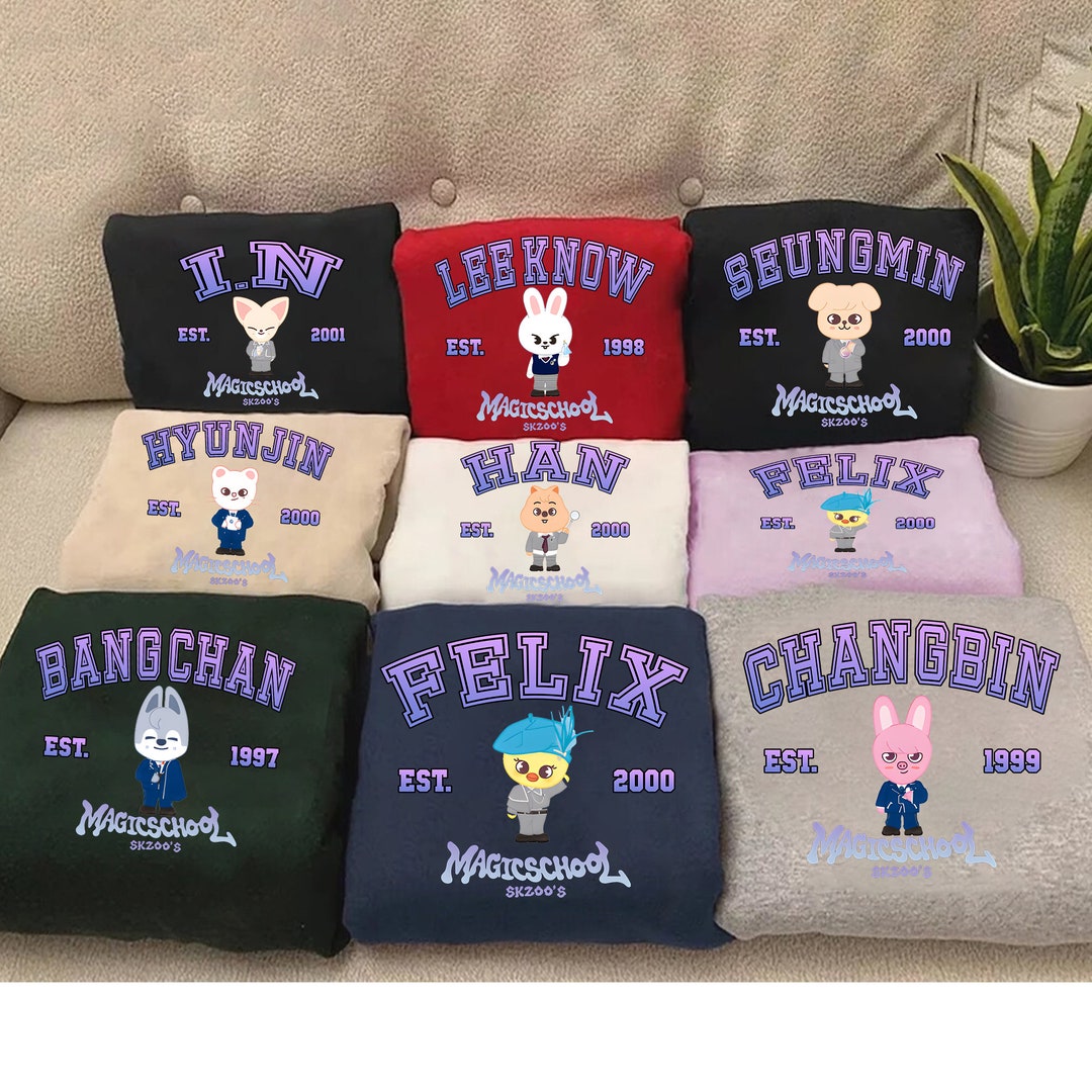 Stray Kids Members Sweatshirt, Skzoo's Magic School Tshirt, SKZ 4h Fan ...