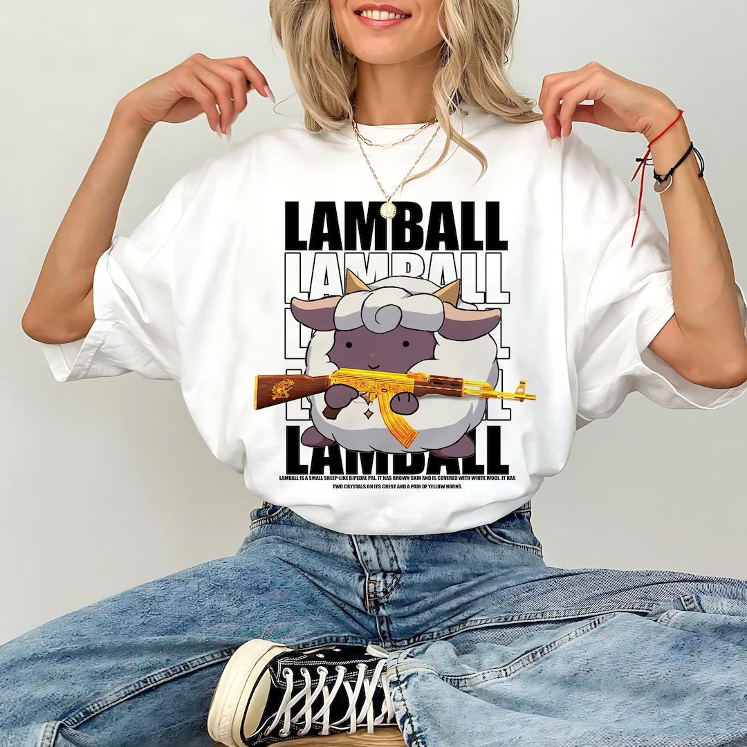 Palworld Gun Lamball Shirt, Palworld Pals Sweatshirt, Palworld Survival ...
