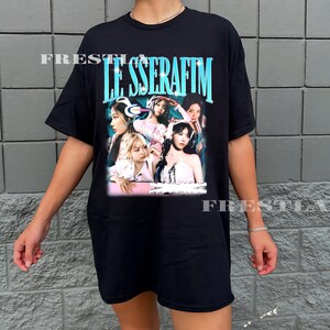 Le Sserafim Perfect Night Shirt, Le Sserafim Flame Rises Tour Shirt ...