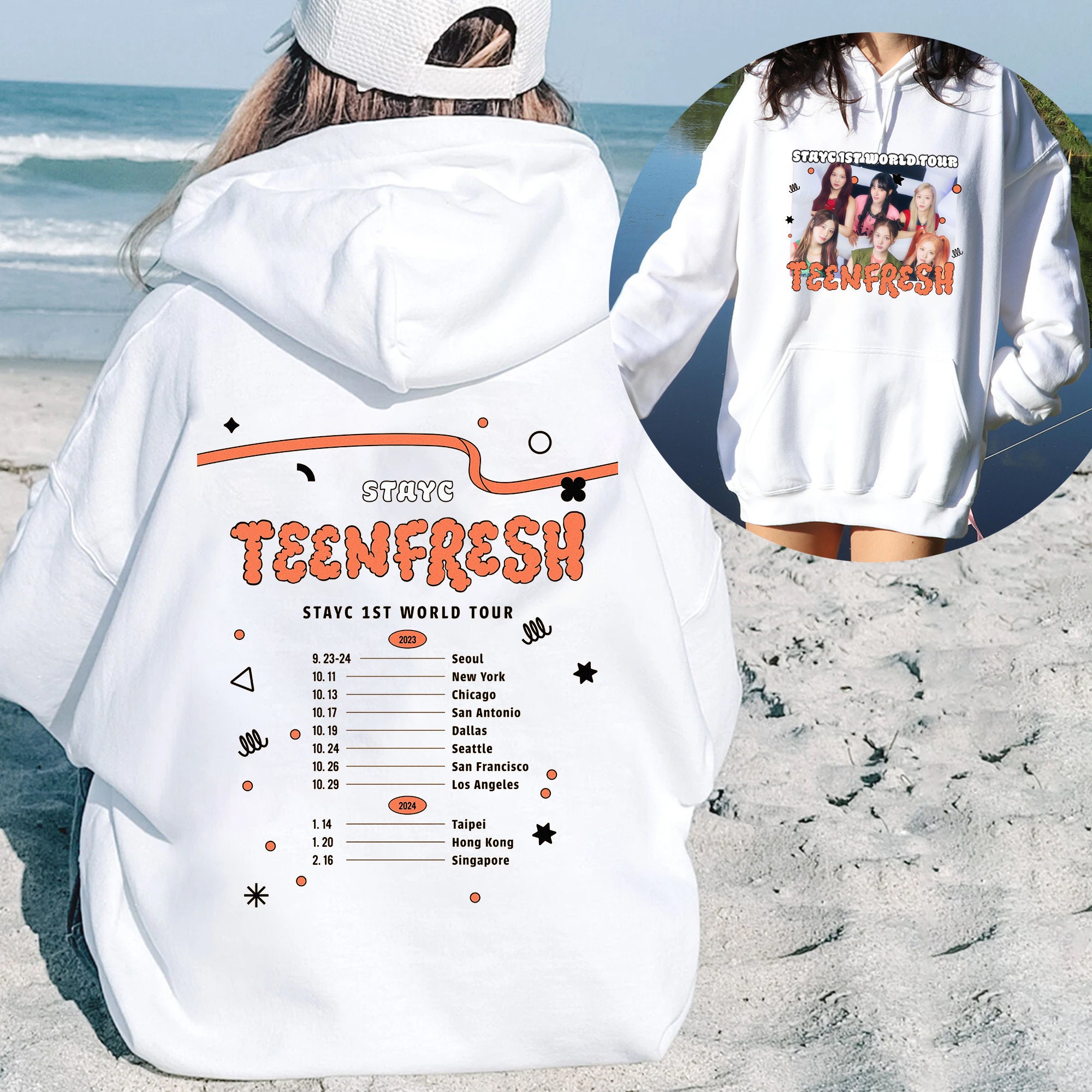 STAYC's 1st World Tour 'TEENFRESH' Shirt, STAYC Kpop Group T-shirts ...