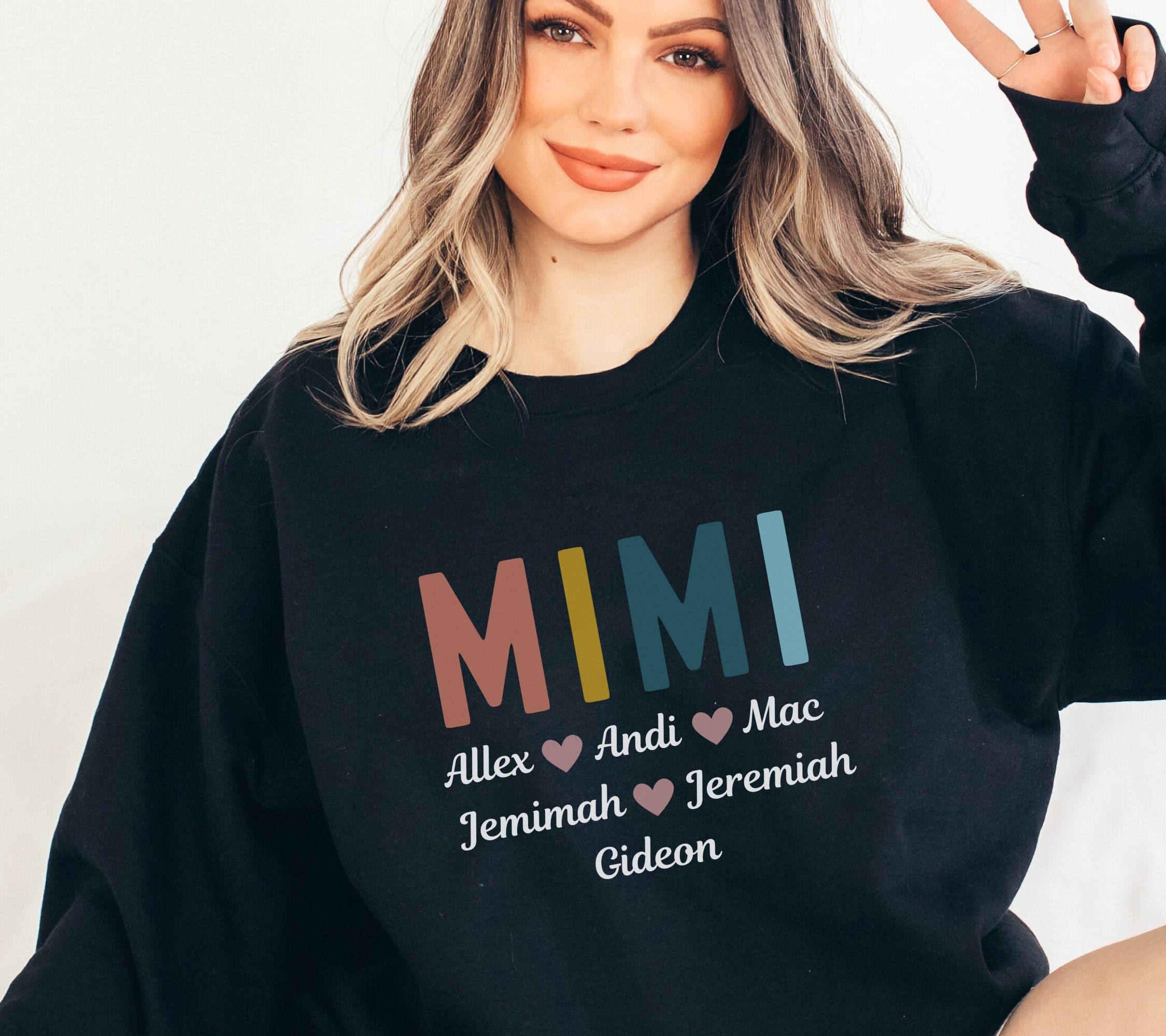 Custom Mimi Sweatshirt, Mothers Day Gift for Mimi, New Grandma Gifts ...