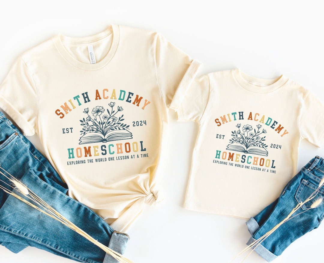 Personalized Kid Homeschool Shirt Custom Homeschooling Dad Shirt ...