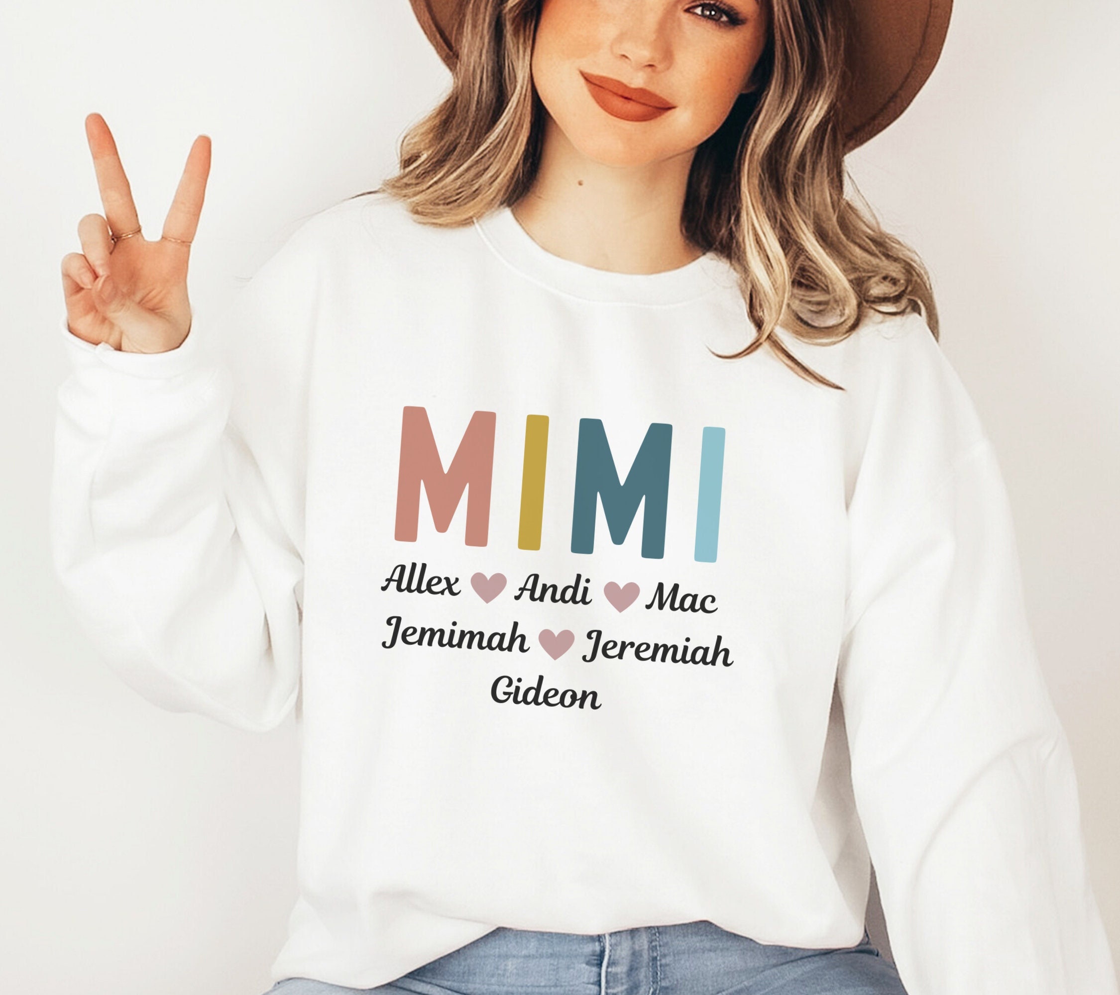 Custom Mimi Sweatshirt, Mothers Day Gift for Mimi, New Grandma Gifts ...