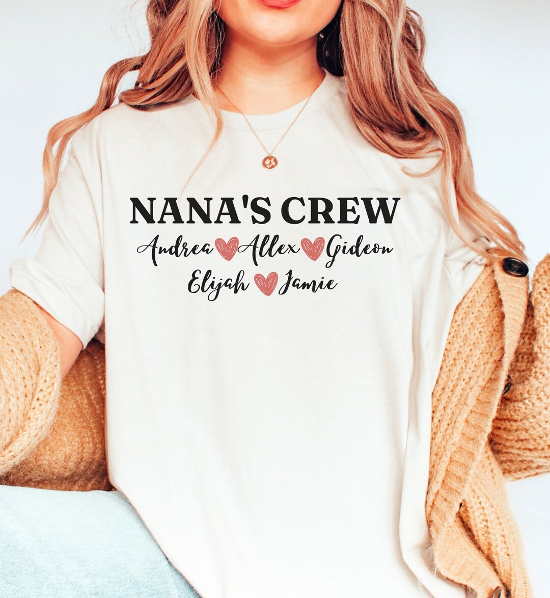 Custom Nana Shirt With Kids Names for Grandma Personalized Gifts for G ...