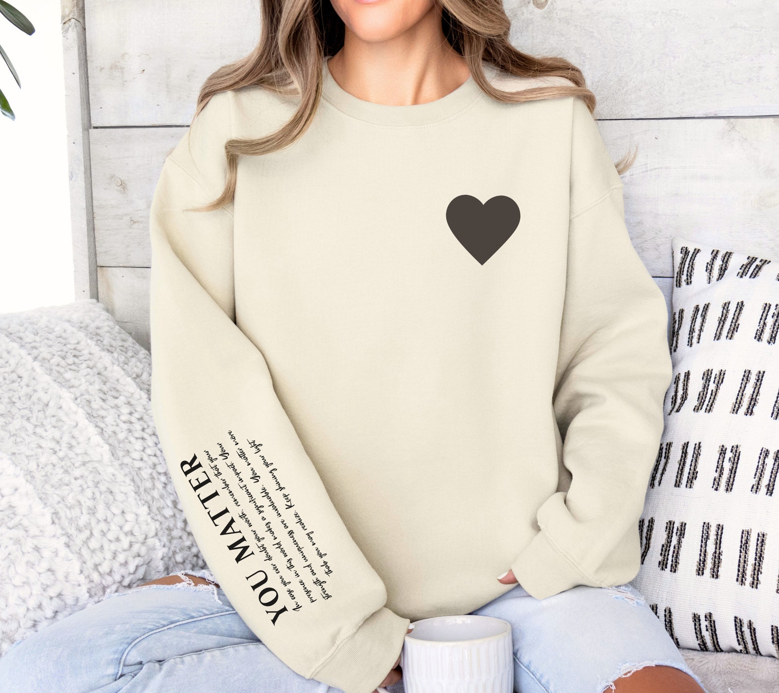 You Matter Sweatshirt, Mental Health Sweatshirt for Women, Aesthetic ...