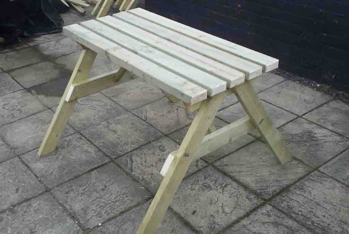Inclusive Furniture - Small Picnic Bench With 2 Spaces for 2 Wheelchair ...