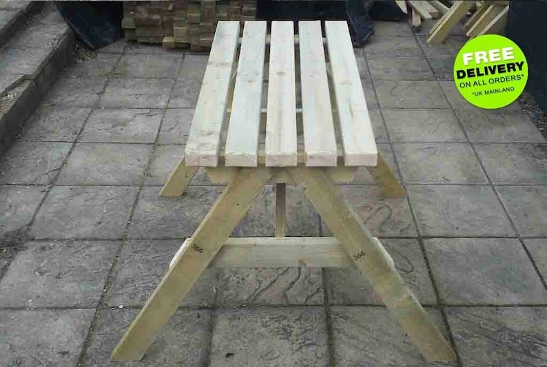 Inclusive Furniture - Small Picnic Bench With 2 Spaces for 2 Wheelchair ...
