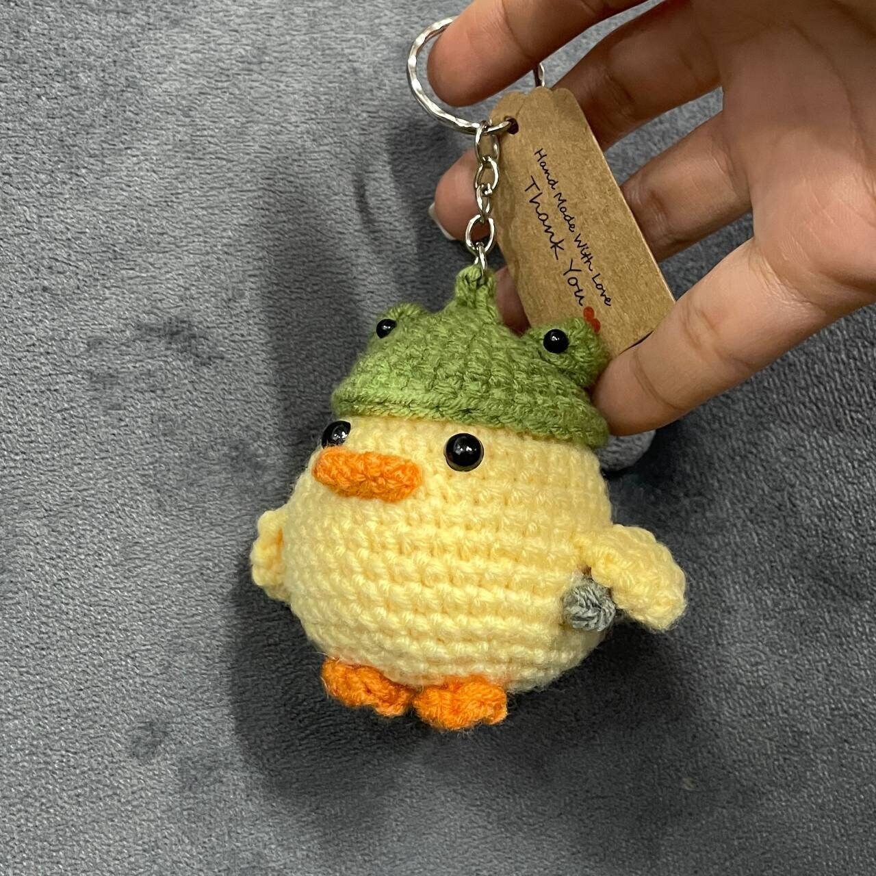 Cute Crochet Duck Keychain, Handmade Duck Keyring, Duck Amigurumi ...