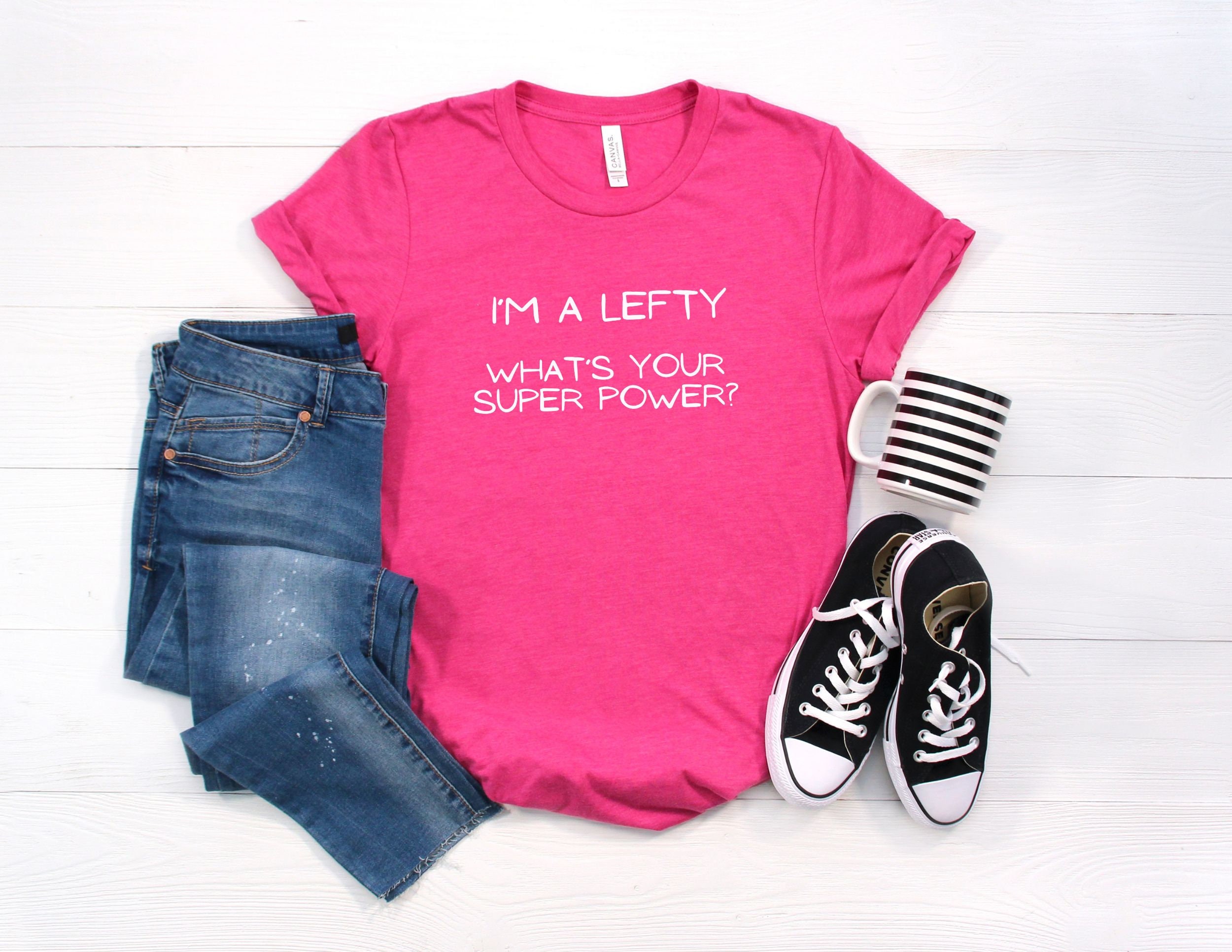 Lefty Shirt, Left Handed Gift, Left-handed Shirt, Super Power Tees ...