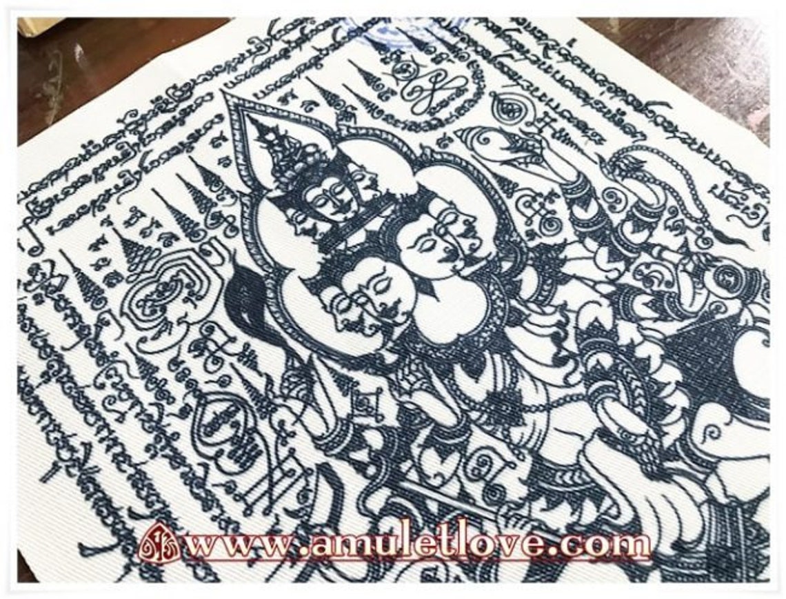 Brahma 7 Faces Talisman Cloth phra Phrom 7 Faces Magic Cloth - Etsy