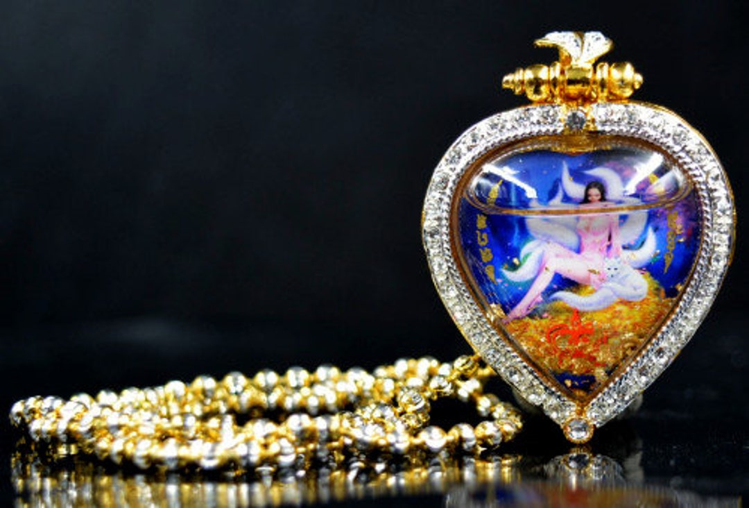 Nine Tailed Fox Powerful Amulet Locket Enchanting Amulet Thai Charm Sex ...