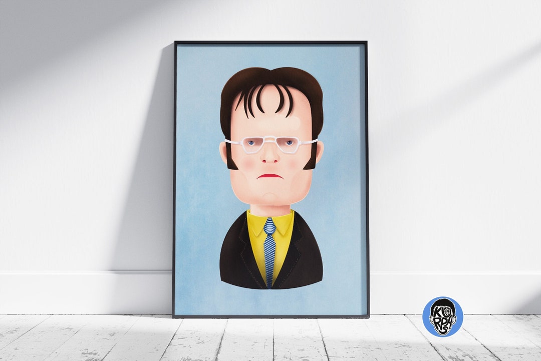 Dwight Schrute Caricature Print: the Office US Fan Art (digital ...