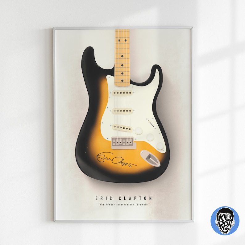 Eric Clapton's Signed Fender Stratocaster Brownie Illustration Guitar ...