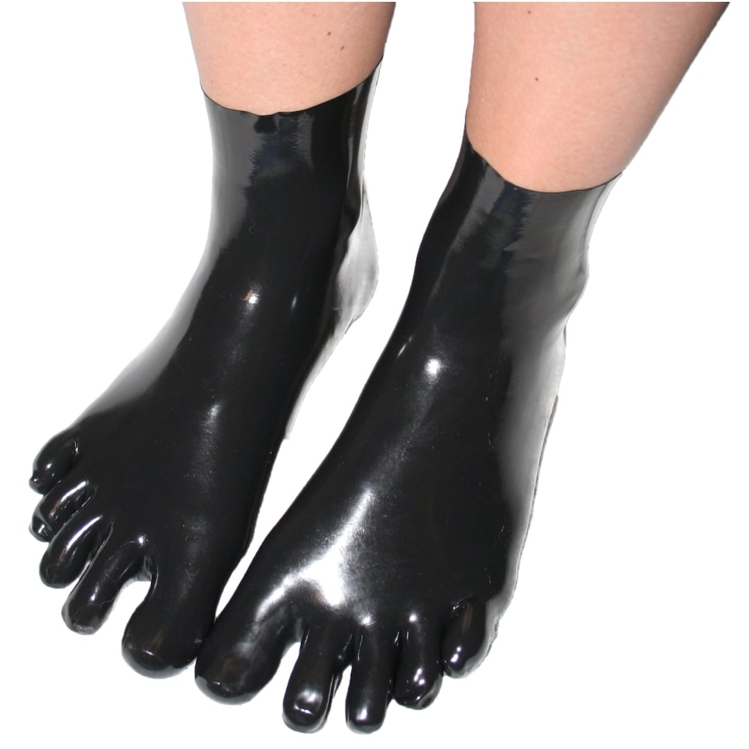 Rubberfashion Sexy Latex Toe Socks Short Toe Socks Ankle Long Latex ...