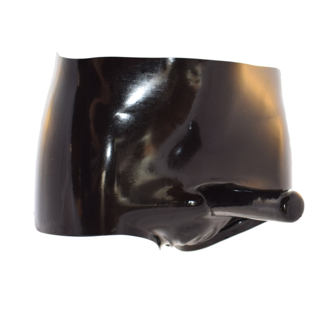 Rubberfashion Sexy Latex Hot Pants Hot Panty Mit Penishülle - Etsy