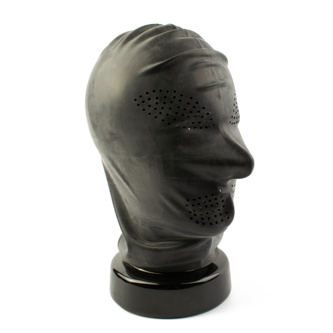 Rubberfashion Latex Mask Men Latex Mask Hood With Perforation for Eyes ...