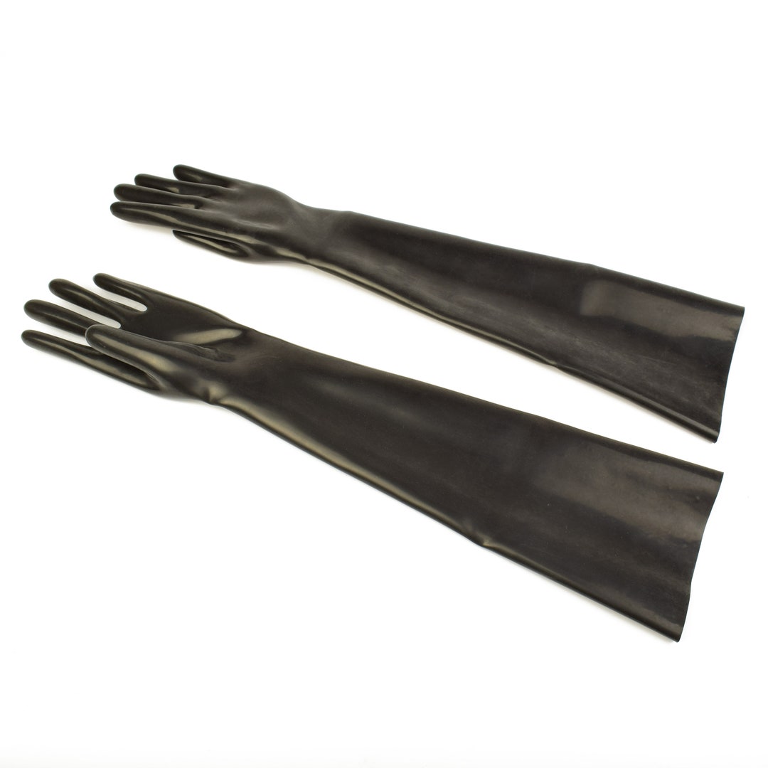 Latex Handschuhe Lang Extra Dick Rubberfashion Sexy Rubber Gloves Sex