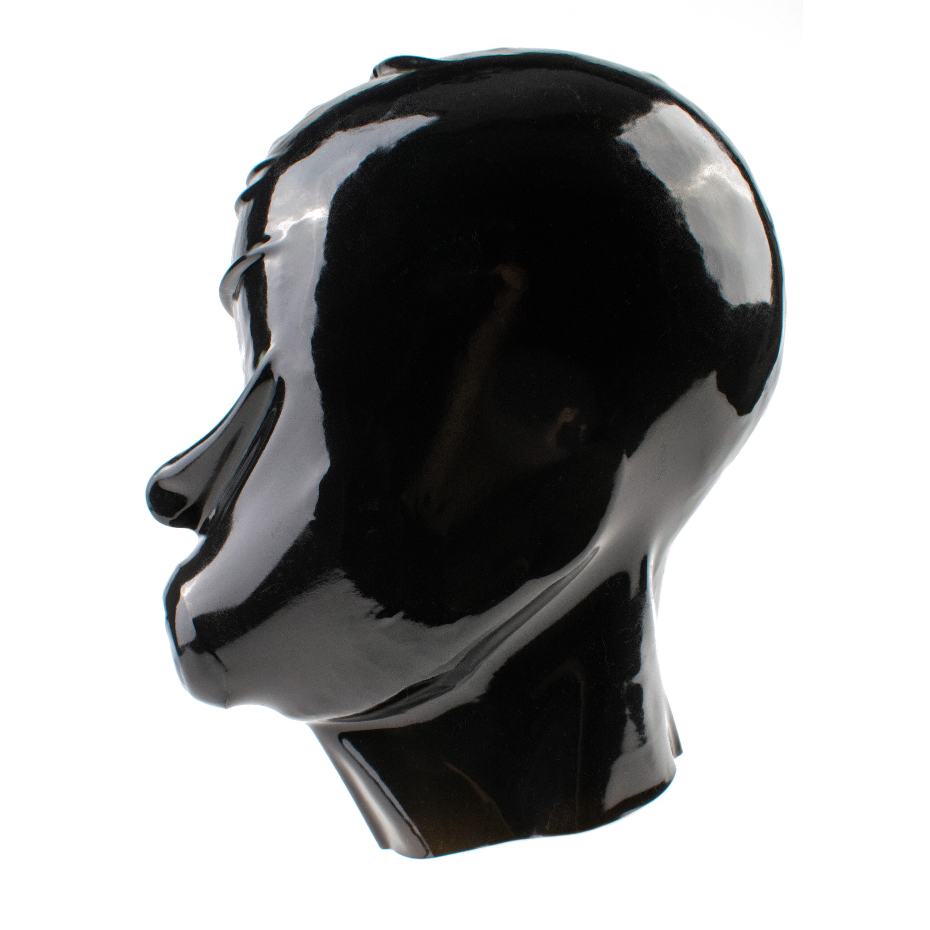 Rubberfashion Latex Mask Latex Mask Hood With Toggle and Nose Holes for ...