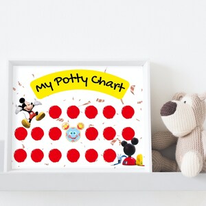 Mickey Potty Chart, Mickey, Potty Training Chart, Potty Training Chart ...