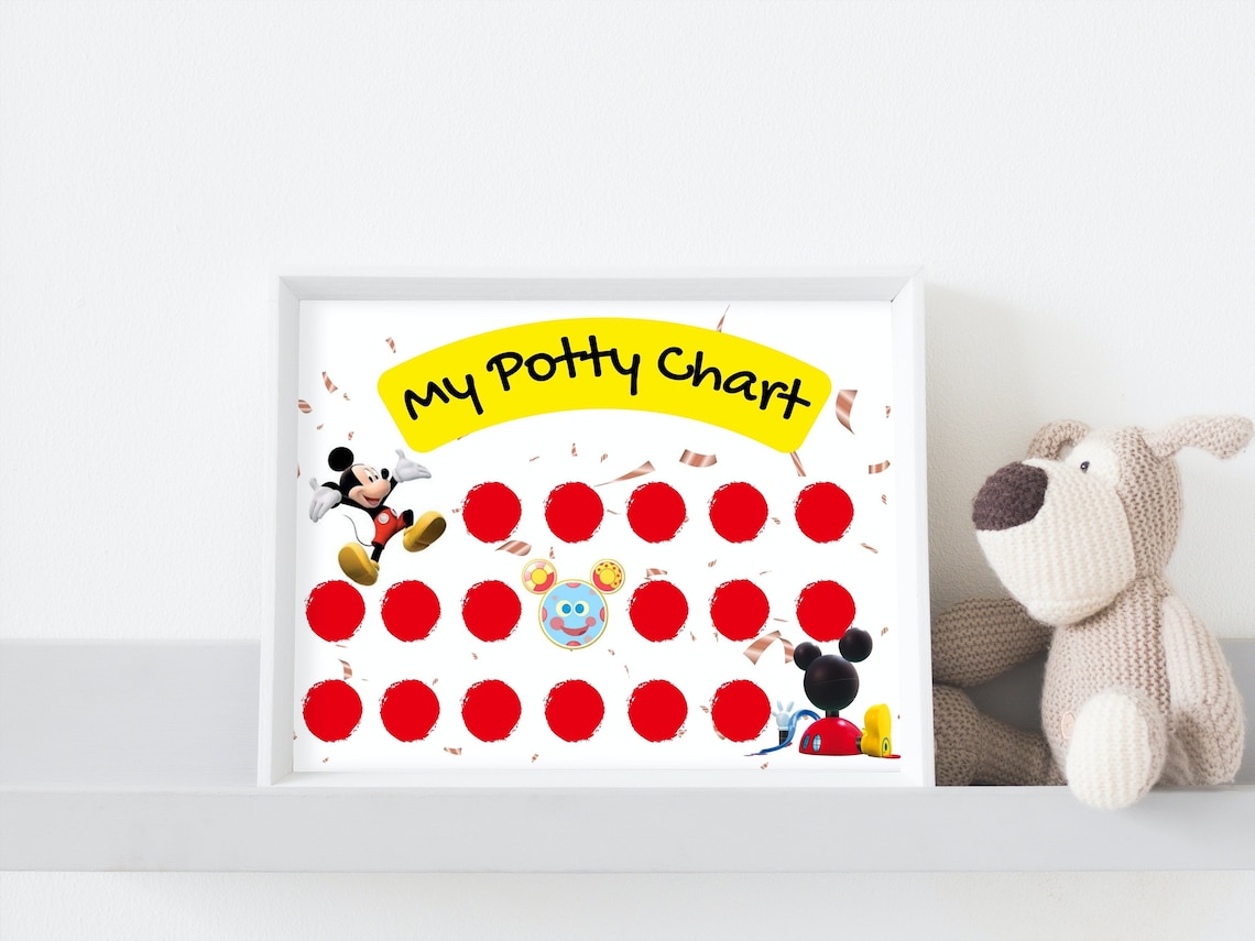 Mickey Potty Chart, Mickey, Potty Training Chart, Potty Training Chart ...