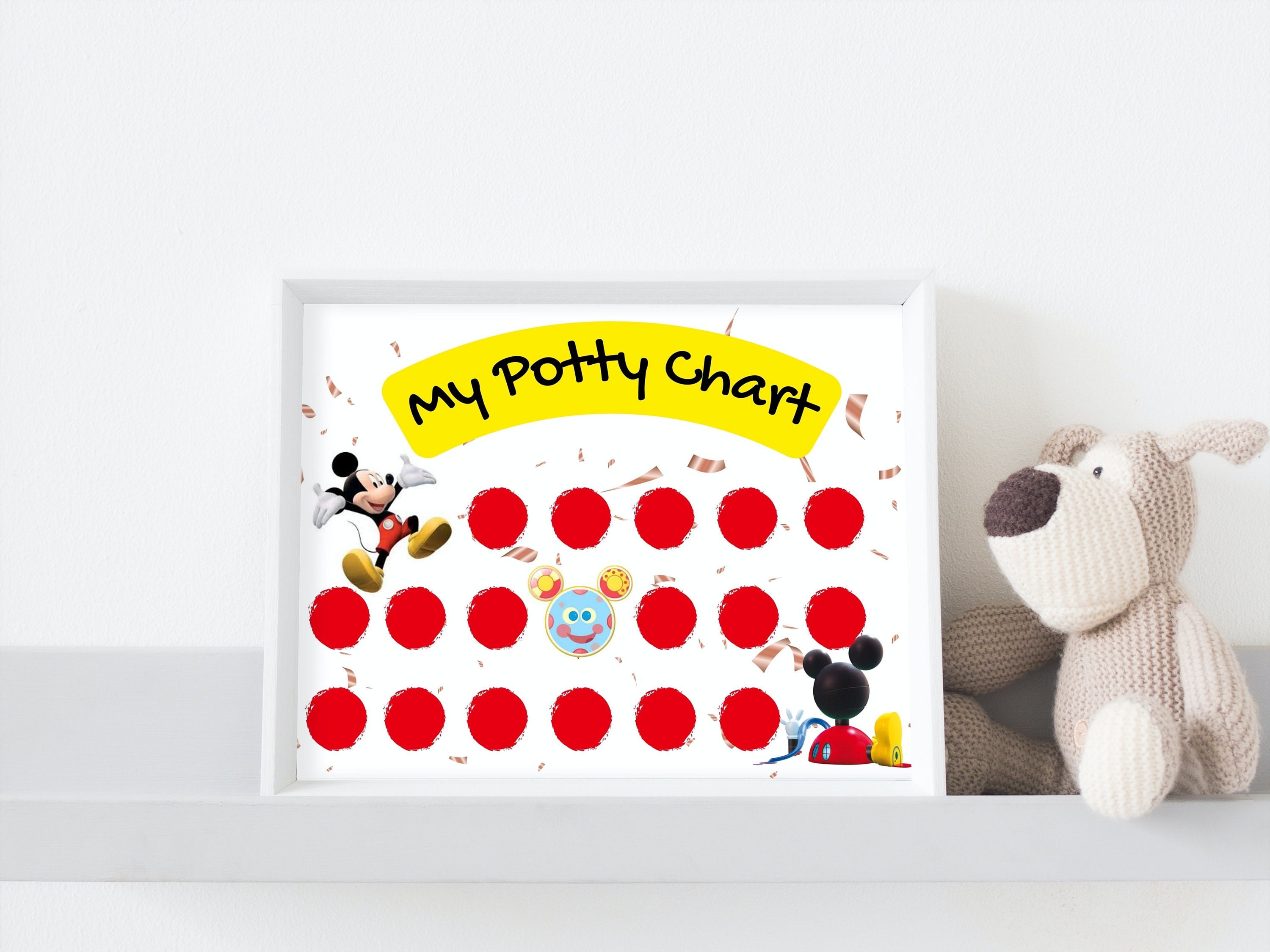 Mickey Potty Chart, Mickey, Potty Training Chart, Potty Training Chart ...