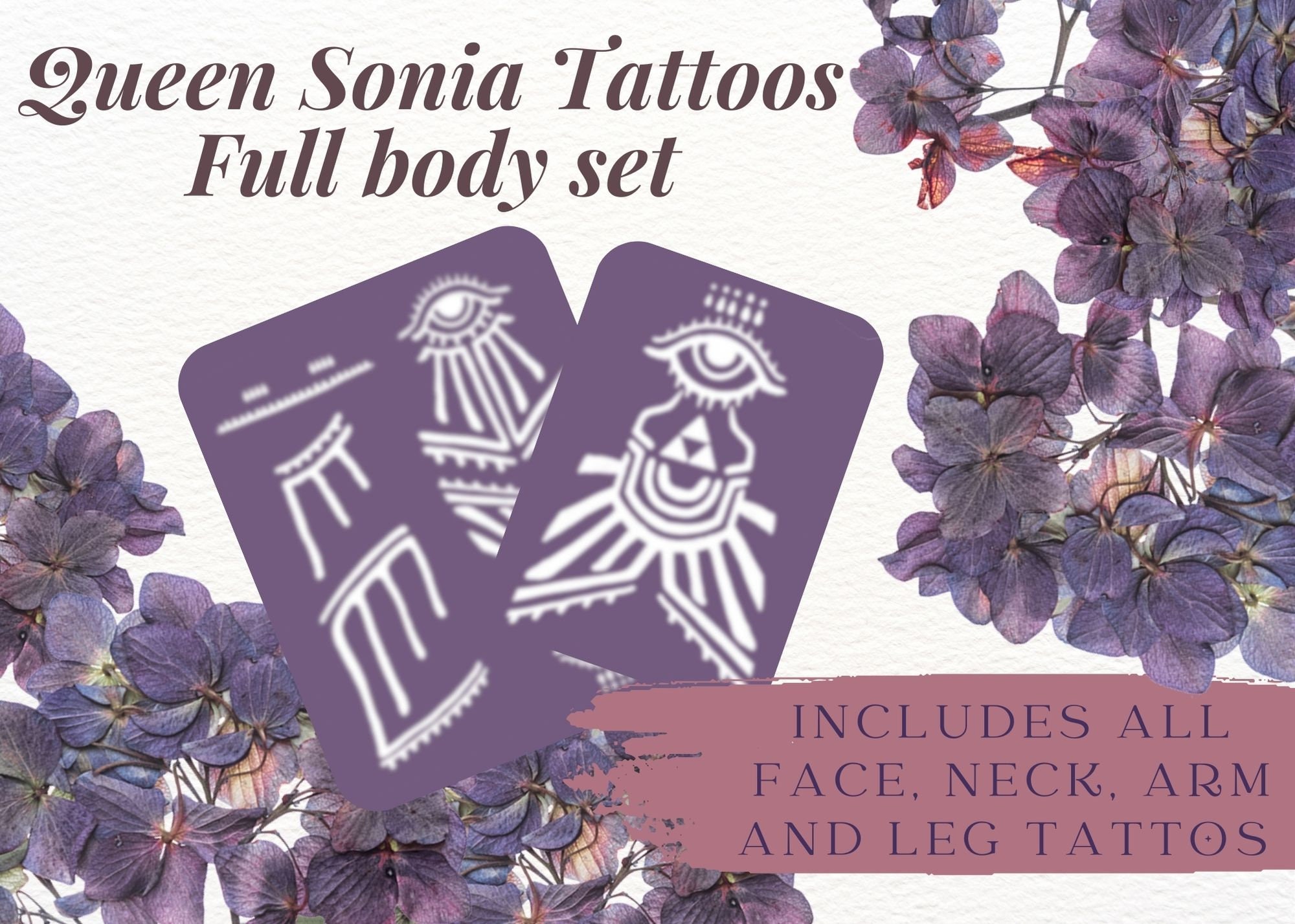Queen Sonia Full Tattoo Templates From Tears of the Kingdom, Digital ...